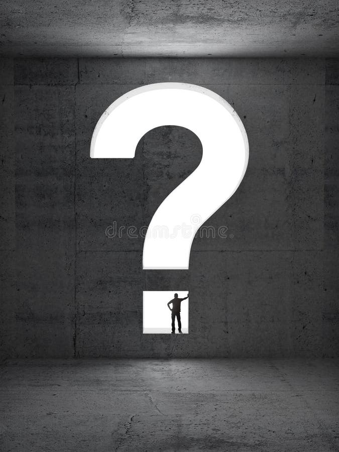 Thinking Man Statue and Question Marks Stock Image - Image of stuff ...