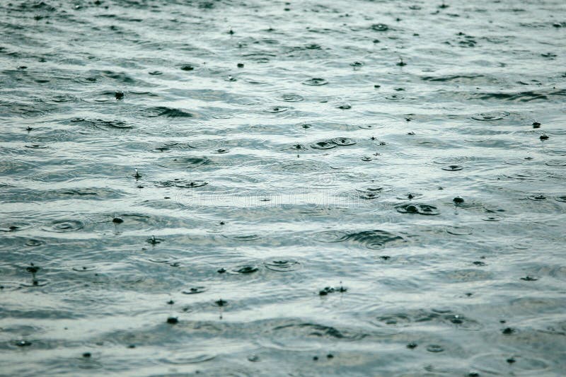 Big Rain Drop Effect on Sea Surface Stock Photo - Image of landscape ...