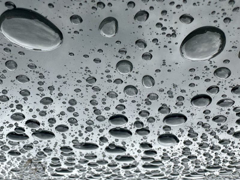 Big Rain Drops on the Metal Surface Stock Image - Image of pattern ...
