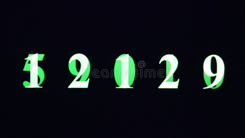 BIG GREEN Random Numbers on Black Background of Computer Stock Footage ...