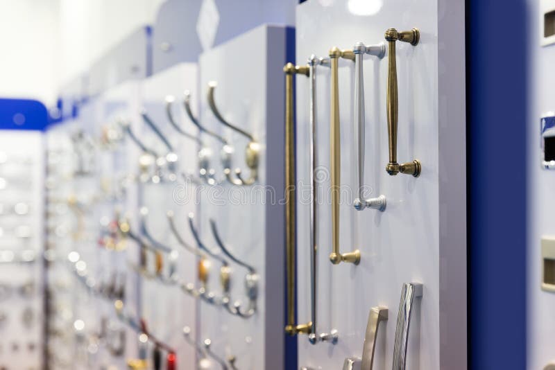 Big range of metal handles stock photo. Image of gold - 53595630