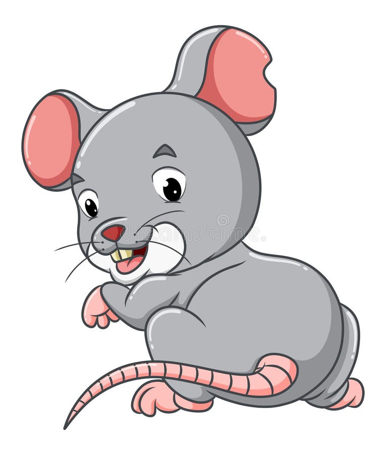 The Big Rat is Smiling with the Teeth Stock Vector - Illustration of ...