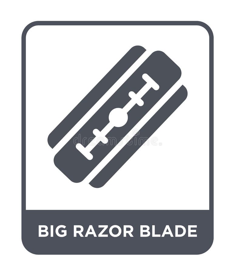 Big Razor Blade Icon in Trendy Design Style. Big Razor Blade Icon ...