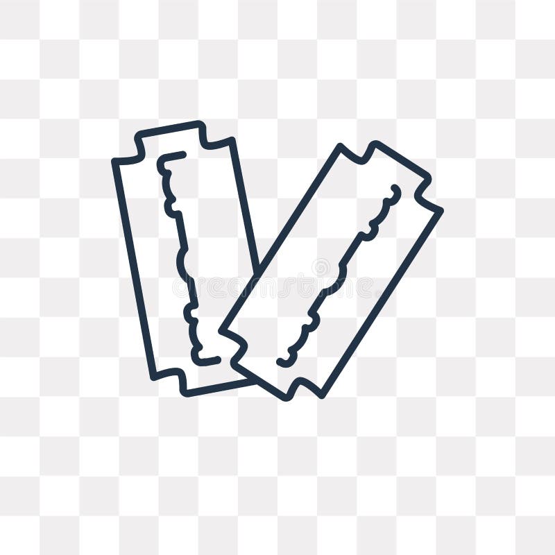 Razor Vector Icon Isolated on Transparent Background, Linear Razor ...