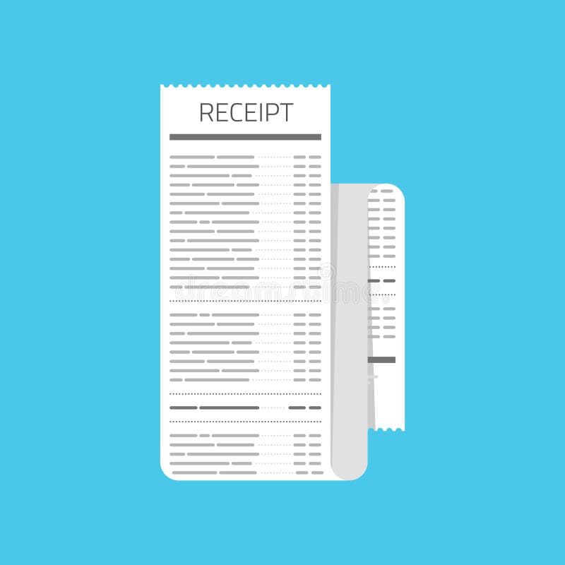 Big receipt vector. stock vector. Illustration of document - 280847580