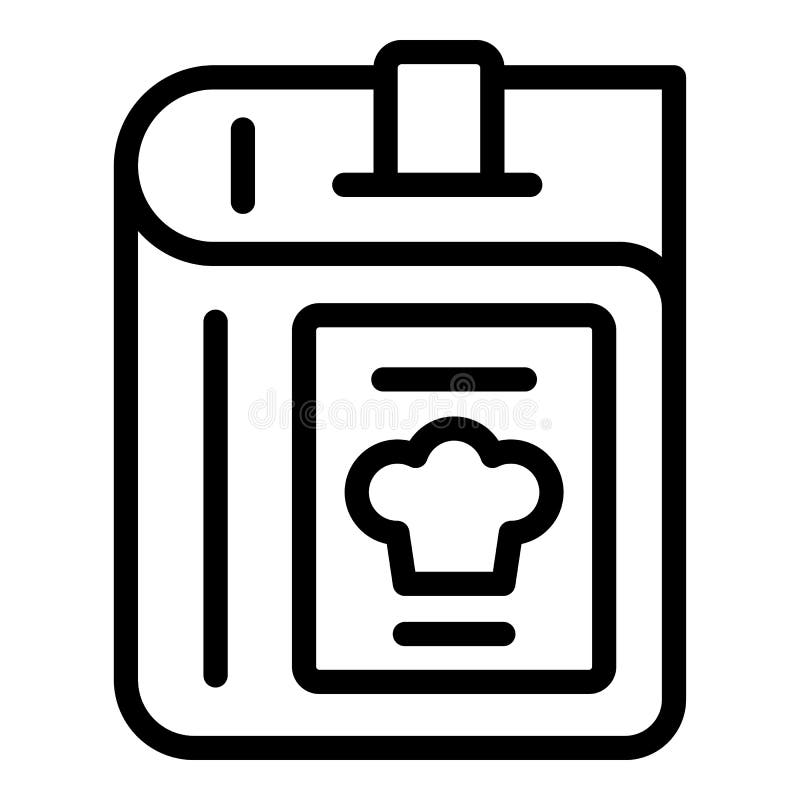 Big Recipe Book Icon Outline Vector. Home Board Stock Vector ...