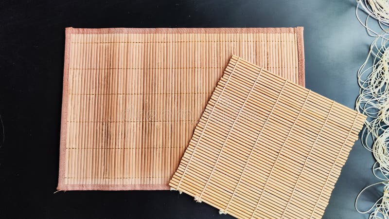 Big Rectangular and Small Square Asian Bamboo Mats and Napkins from ...