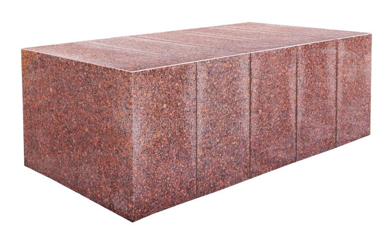 The Big Rectangular Street Red Granite Block Stock Photo - Image of ...