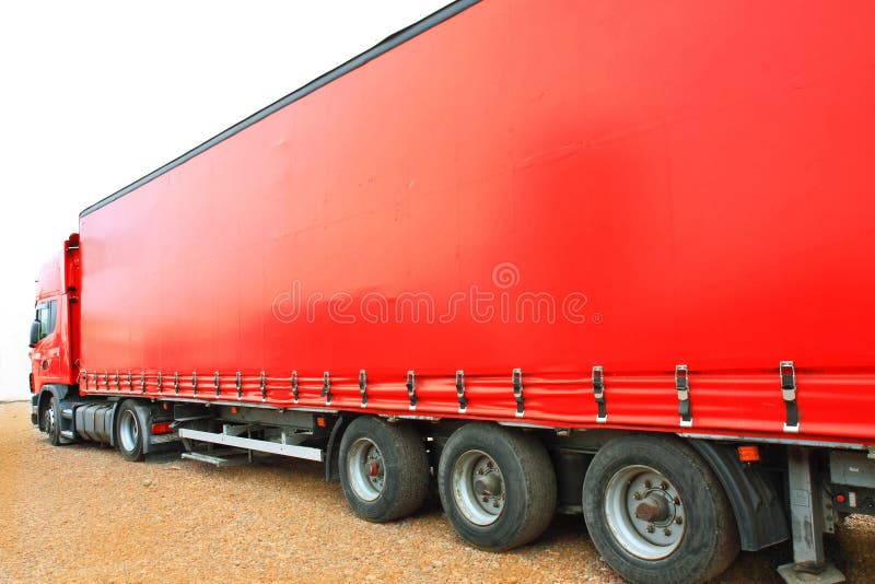 Big red stock image. Image of cargo, carrying, chrome - 7107703