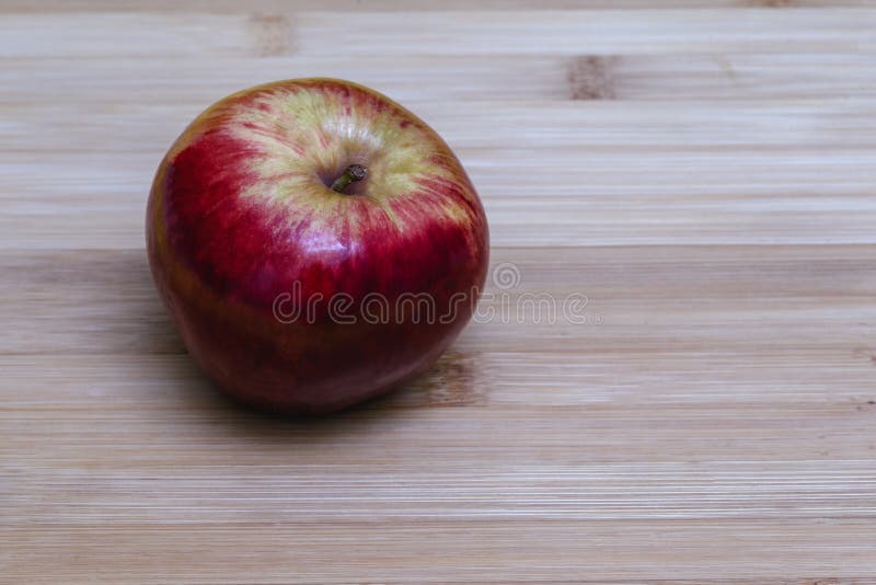Big Red Apple on the Table, Very Healthy and Juicy Stock Photo - Image ...