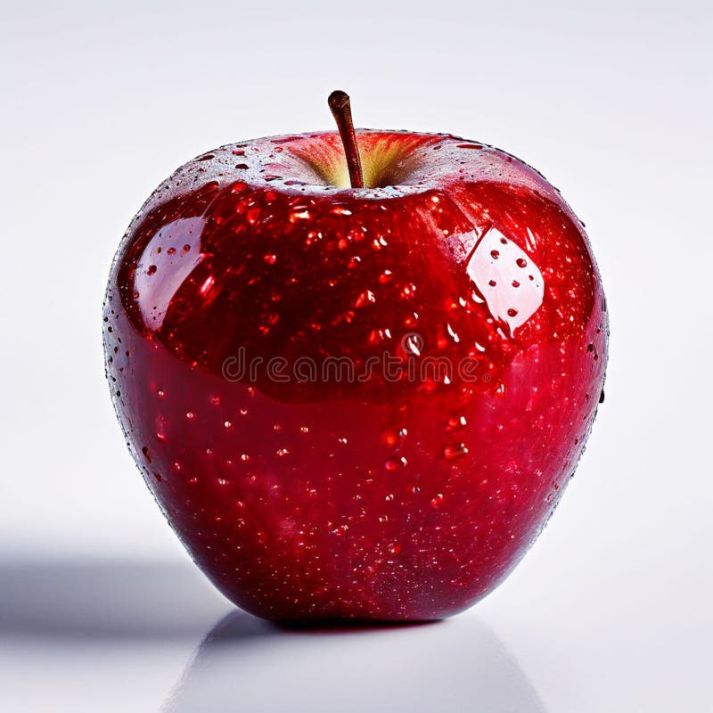 Big red apple stock illustration. Illustration of flower - 323865152