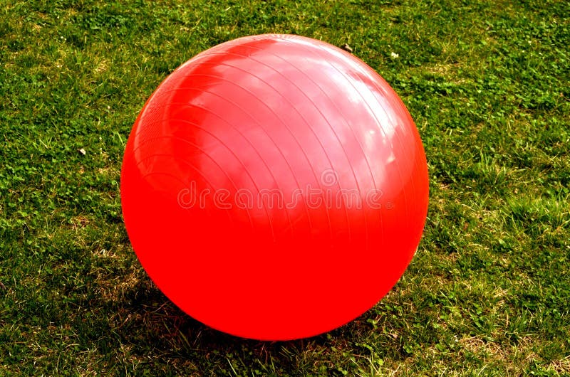 Big red ball alone stock photo. Image of color, game - 30377090