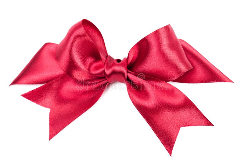 Big Red Bow Made from Ribbon Stock Photo - Image of band, ribbon: 27709018
