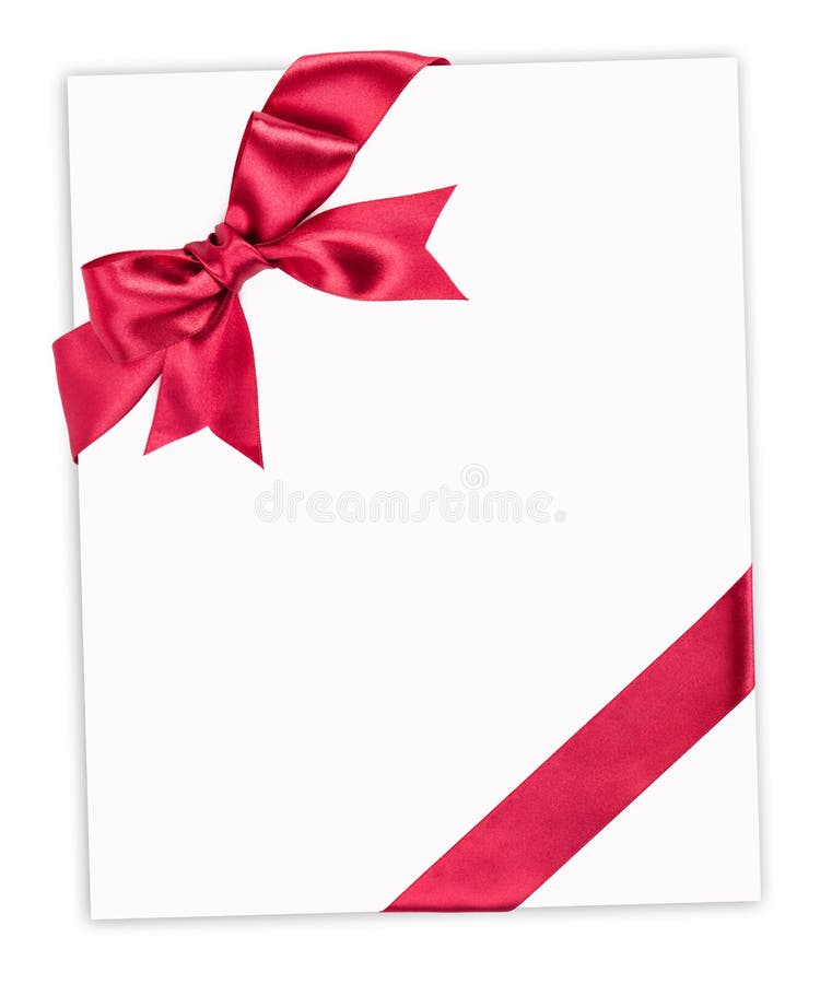 Big red bow on paper stock photo. Image of maroon, christmas - 27924580