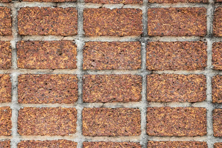 Big Red Brick Wall Texture Background Stock Image - Image of block ...