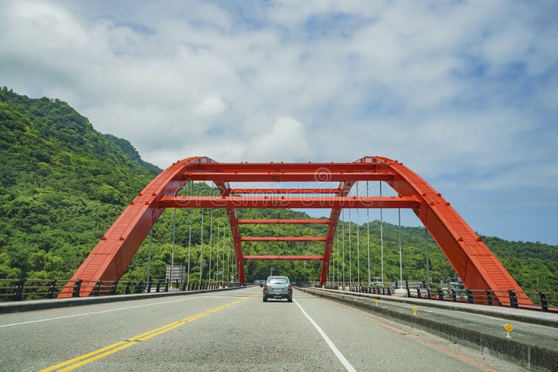 Big red bridge editorial image. Image of bridge, asia - 105604070