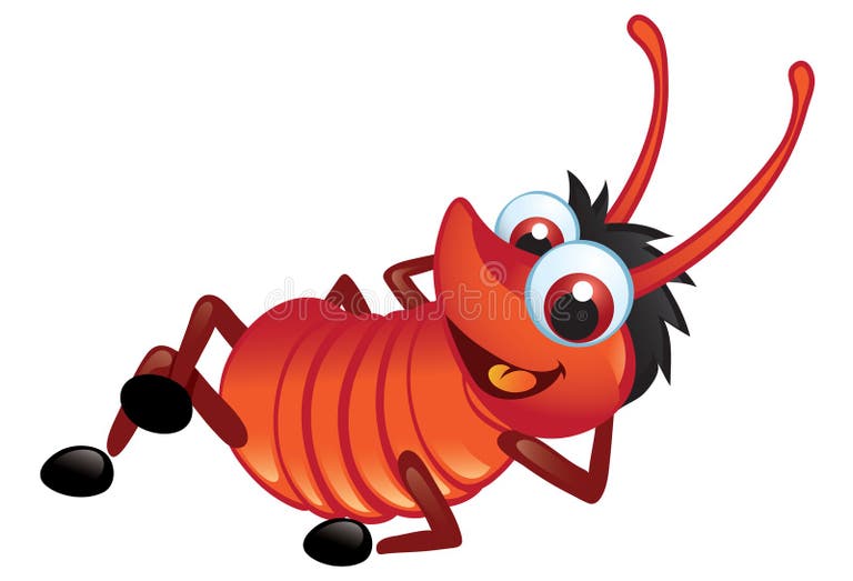 Big Red Bug with a Grin Relaxing Stock Vector - Illustration of insect ...
