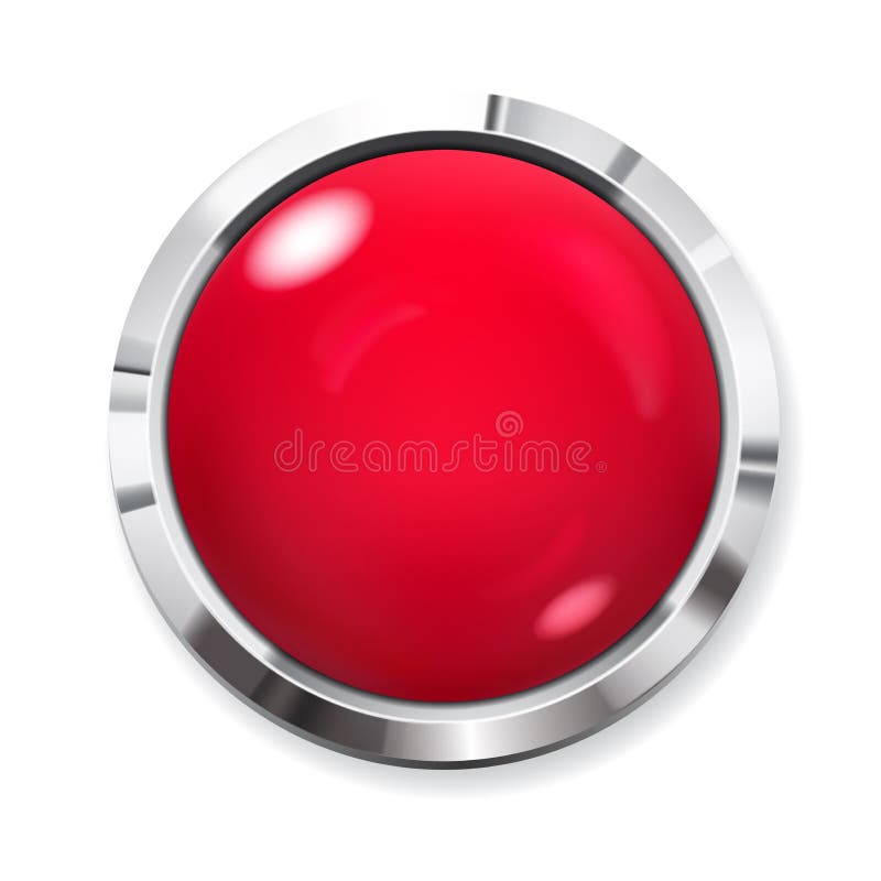 Big red button stock vector. Illustration of business - 50796427