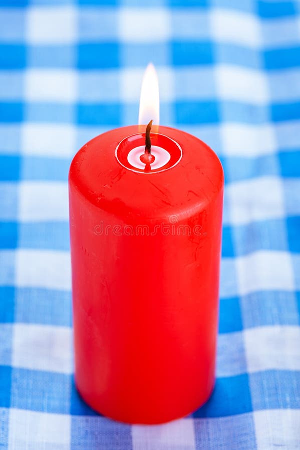 Big red candle burning stock image. Image of burning - 28250305