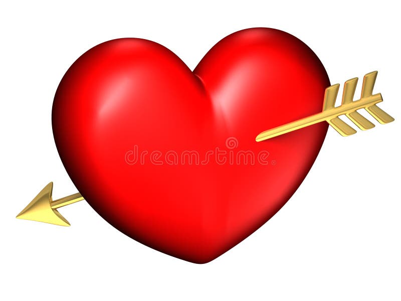 Big Red and Chubby Heart Alone Stock Illustration - Illustration of ...