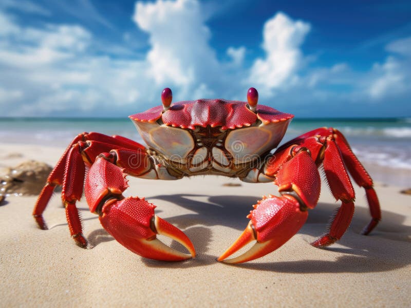 The big red crab stock illustration. Illustration of beautiful - 277632854