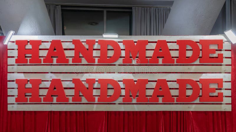 Handmade stock image. Image of sign, font, commercial - 198344307