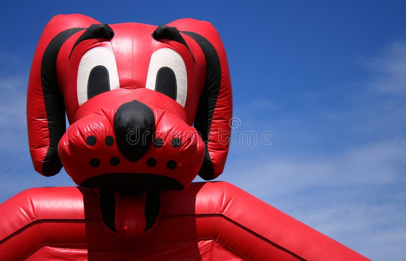 Big Red Dog stock image. Image of inflatable, entertain - 6066699