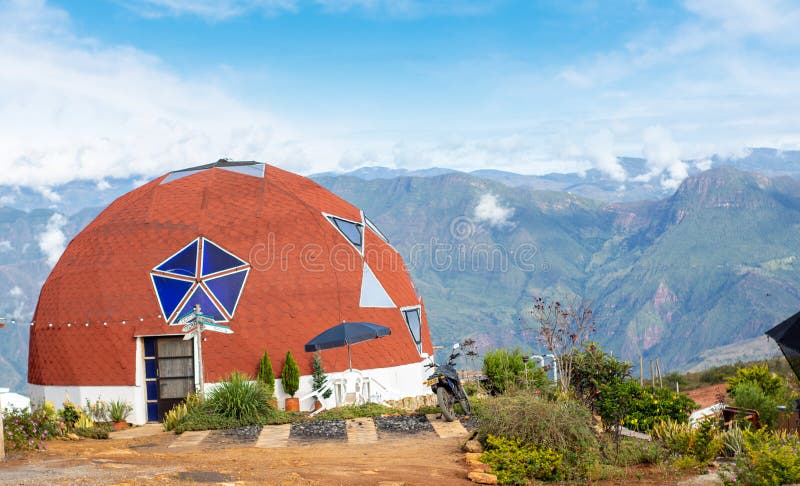 Big red dome in nature stock image. Image of activity - 252912271