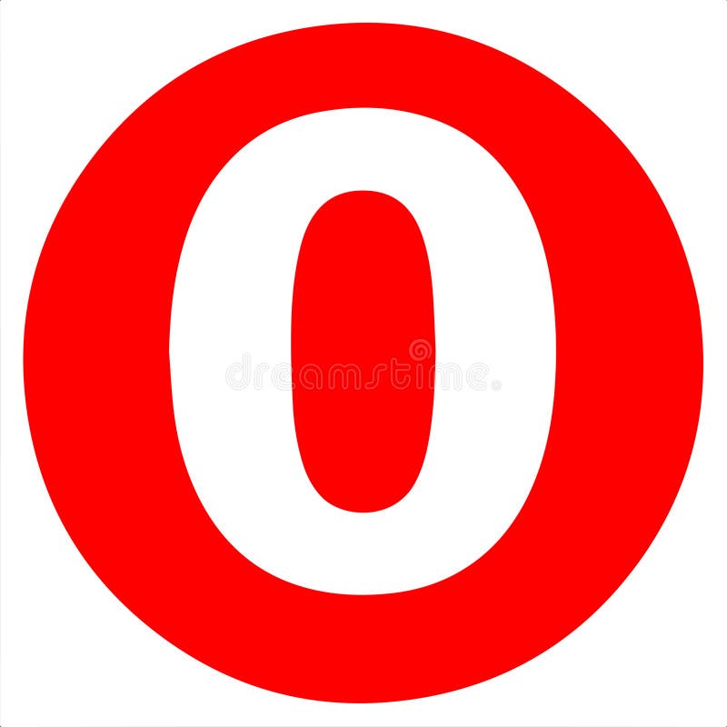 Big Red Dot Letters and Numbers Stock Illustration - Illustration of ...