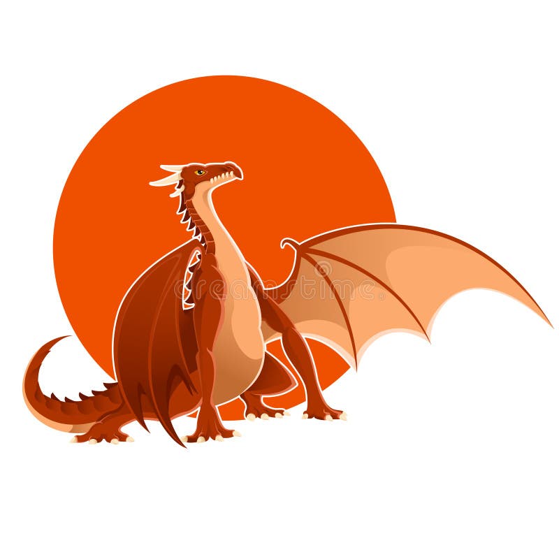 Big Red Dragon stock illustration. Illustration of color - 16780557