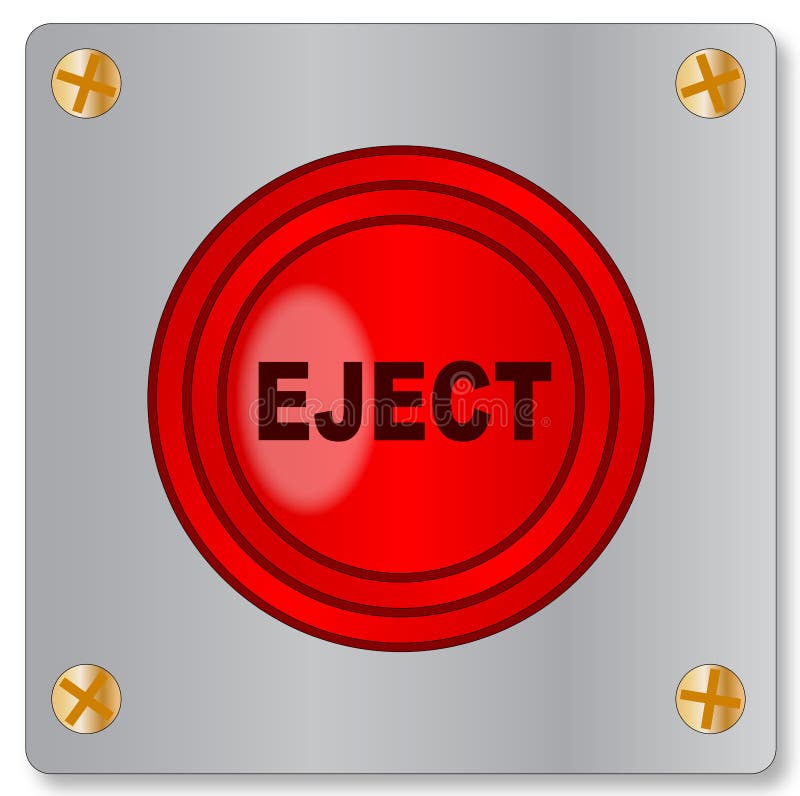 Eject Button Icon. Outline Solid Eject Button Vector Icon. On White ...