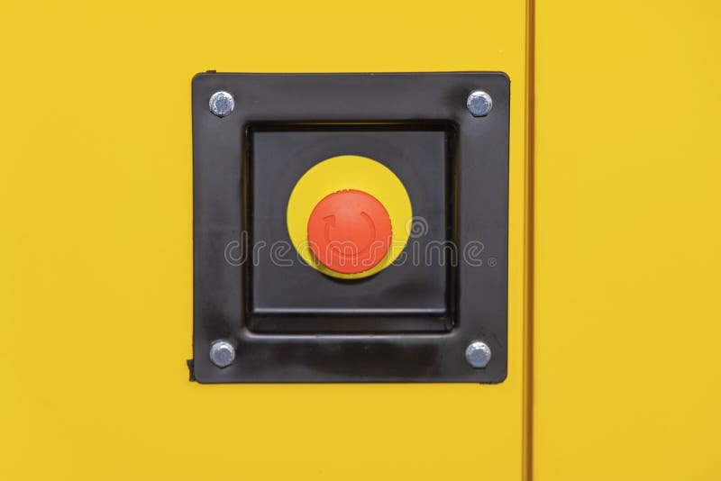 Emergency Stop Construction Machinery Stock Photo - Image of equipment ...