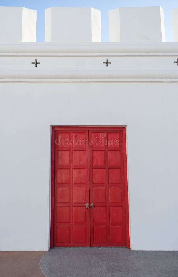 Big red entrance gate stock photo. Image of style, wood - 85270432