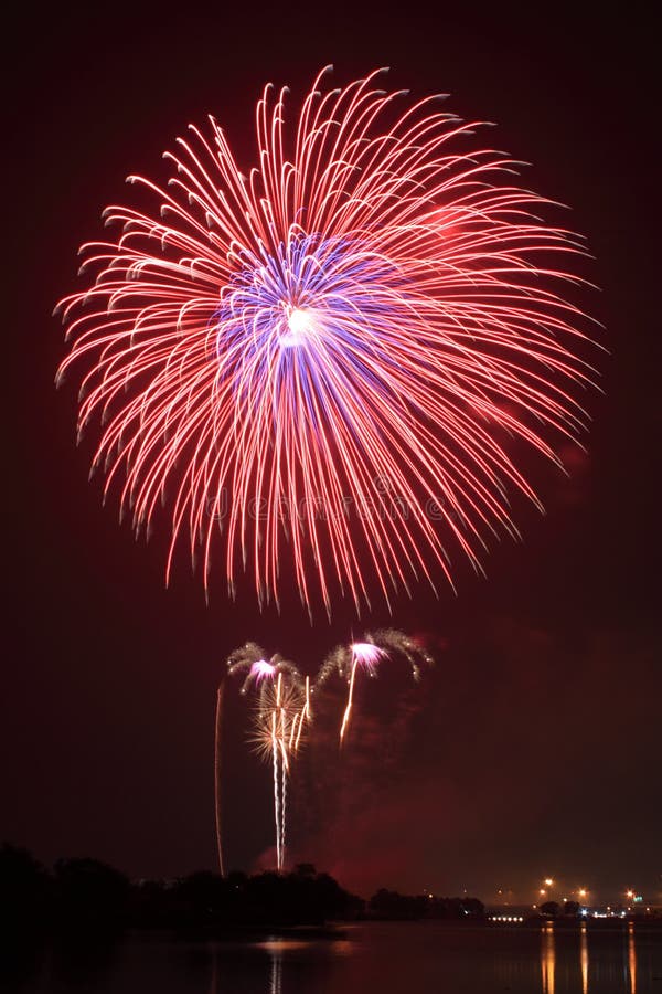 A red firework explosion stock image. Image of burst - 15677697