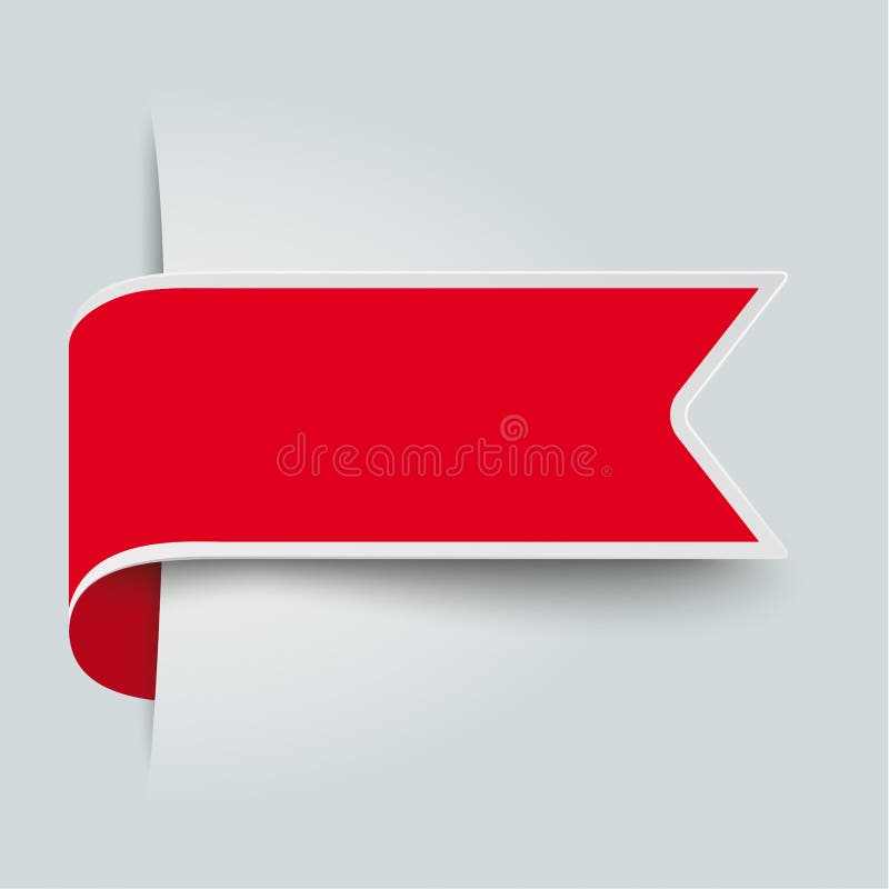 Big Red Flag Banner stock vector. Illustration of grey - 40938087
