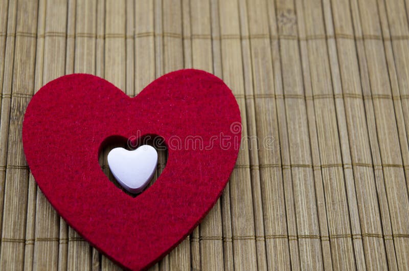 Big Red Heart with a Smaller White Heart Inside Stock Photo - Image of ...
