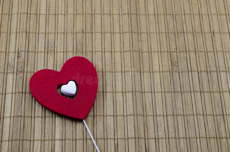 Big Red Heart with a Smaller White Heart Inside Stock Photo - Image of ...