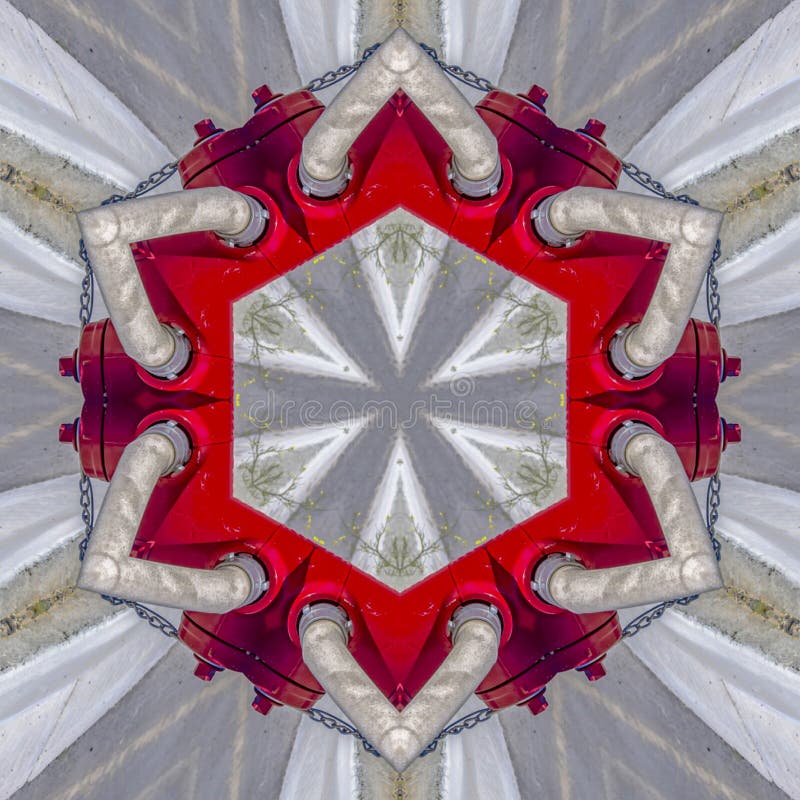 Big Red Hexagon from Fire Hydrant and Hose Stock Illustration ...