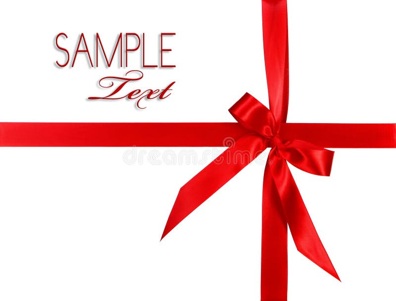 Big Red Holiday Bow Package on White Background Stock Photo - Image of ...