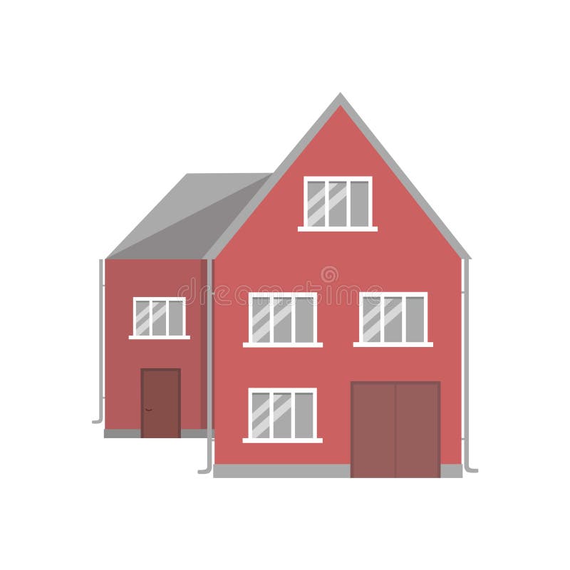 Big red house stock vector. Illustration of housing - 152167548