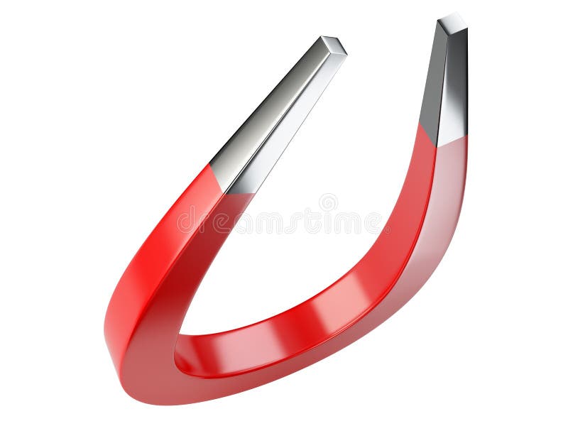 Big red magnet stock illustration. Illustration of magnetic - 60154989