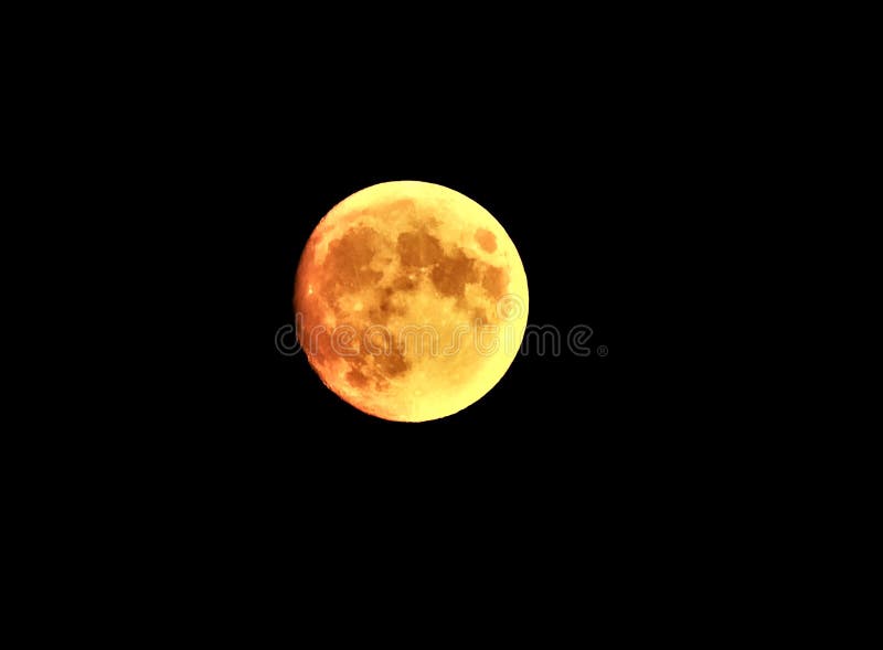 Big Red Moon on the Dark Night Sky Stock Image - Image of moonlight ...