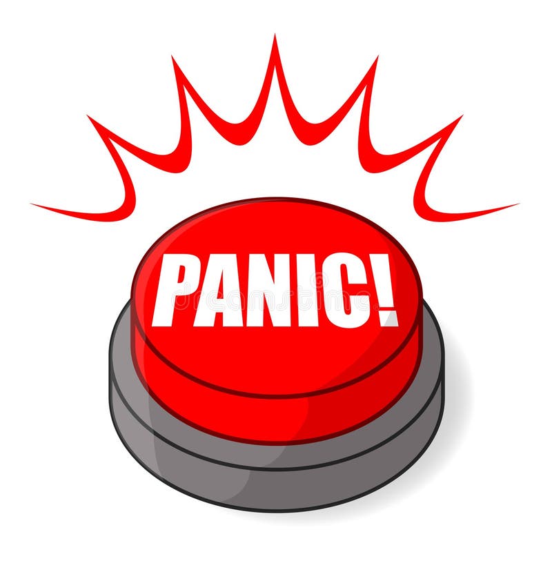 Big Red Panic Button Flashing Stock Vector - Illustration of isometric ...
