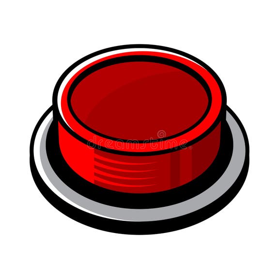 Big Red Panic Button on White Background. Comic Book Style Stock Vector ...