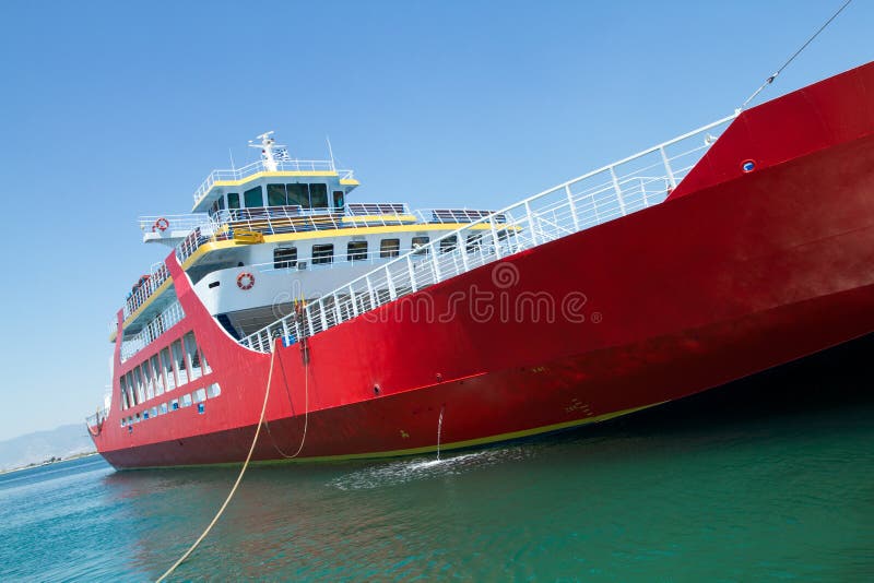 Big red passenger ferry stock photo. Image of ferry, cruise - 35575562