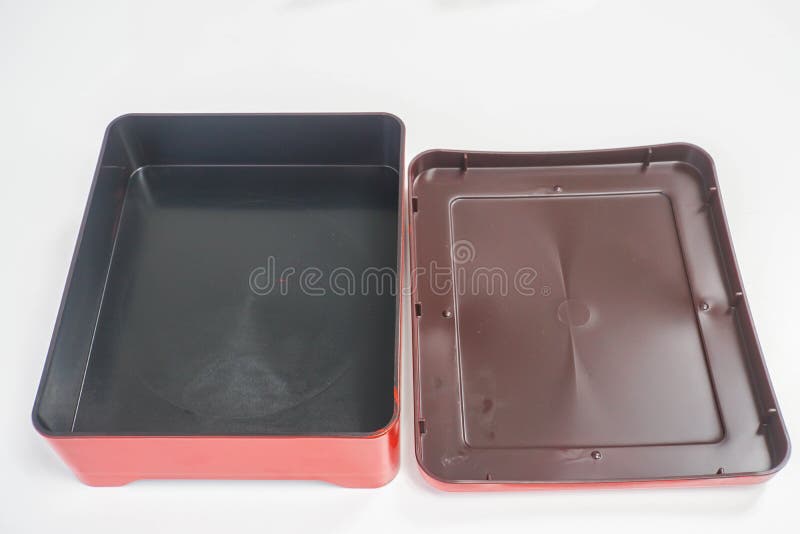 Big Red Plastic Storage Box with Lid Stock Image - Image of isolated ...