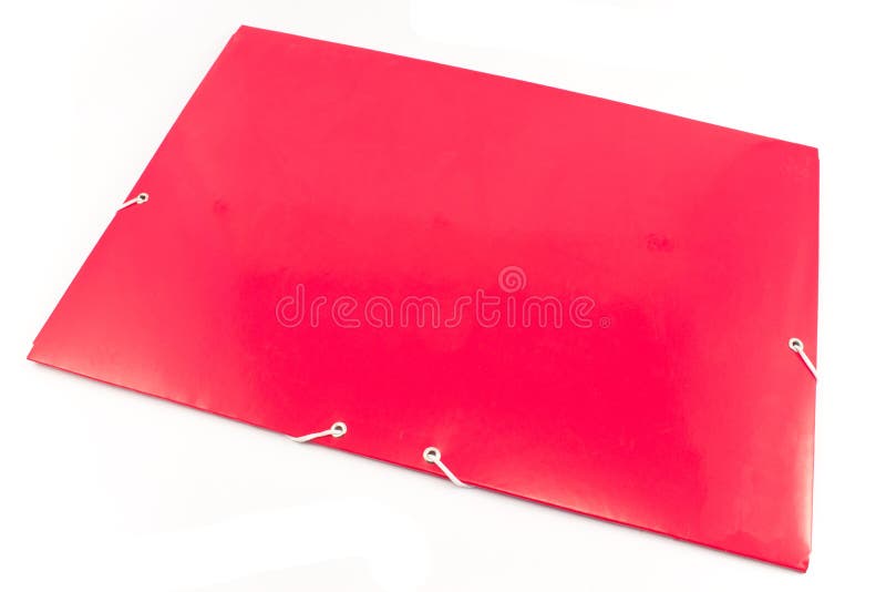 Big Red Portfolio Folder Isolated Stock Photo - Image of document ...