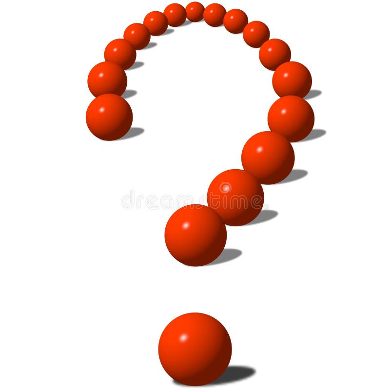 Big red question mark stock illustration. Illustration of white - 6194906