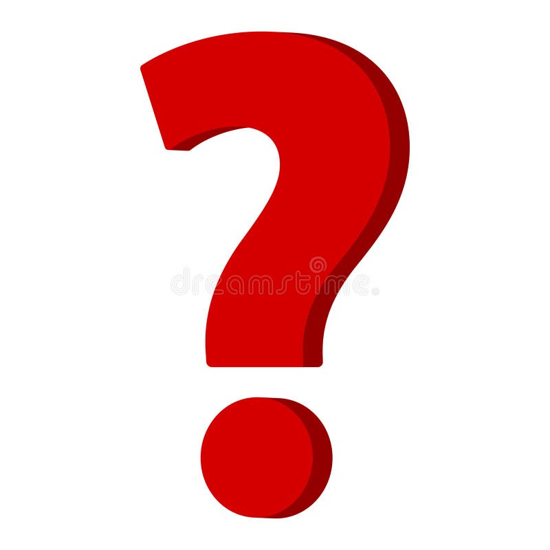 Big Red Question Mark. 3D Realistic Vector Illustration Stock ...