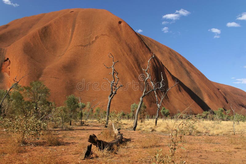 Big red rock in Australia editorial stock image. Image of desert - 12563384